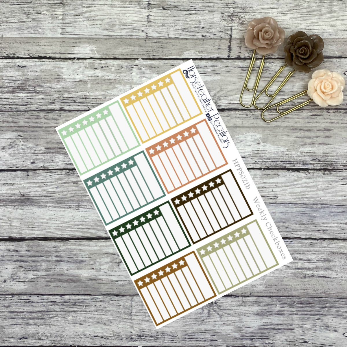 Weekly Checkbox Planner Stickers – Horsefeather Peculiars