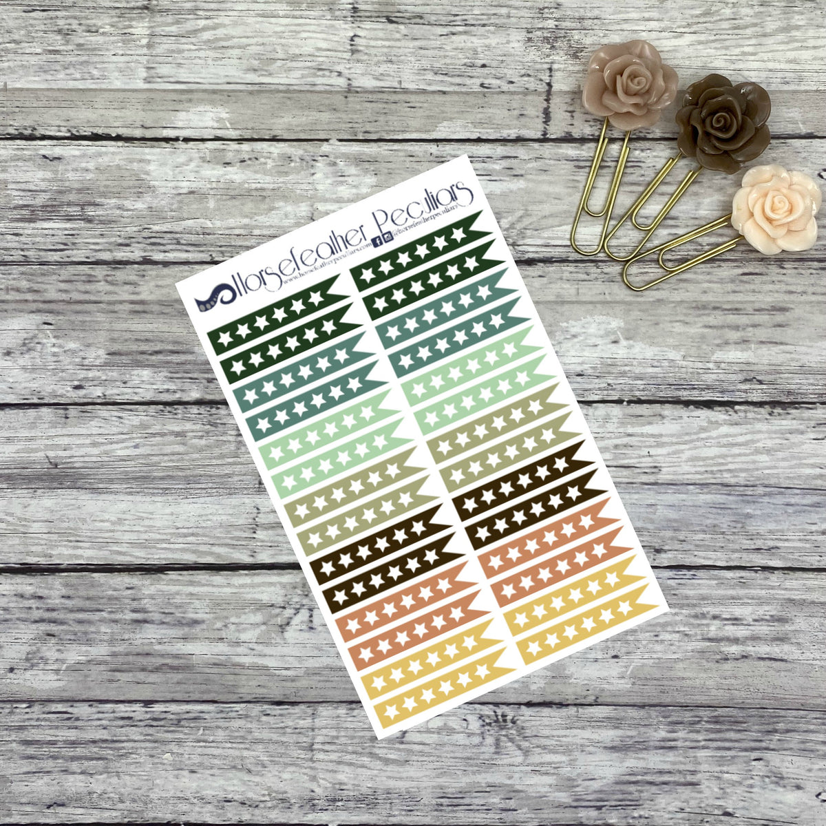 6 Star Flag Checklist Planner Stickers – Horsefeather Peculiars
